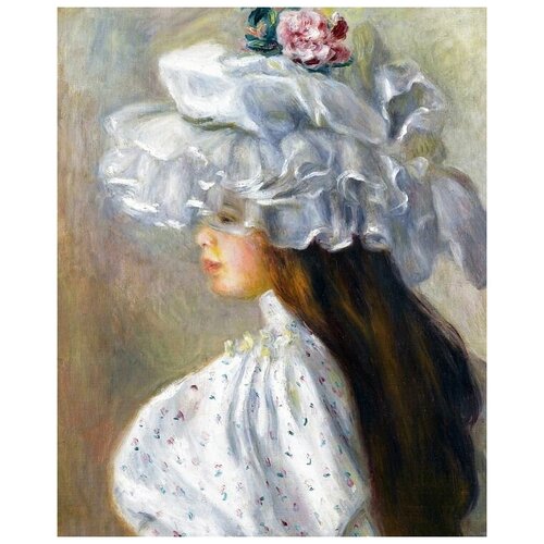 Постер на холсте Дама в белой шляпе 50см. x 62см.