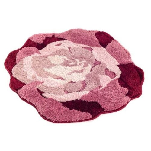 Мягкий коврик "Fleur" для ванной комнаты, 70х70 см, цвет розовый