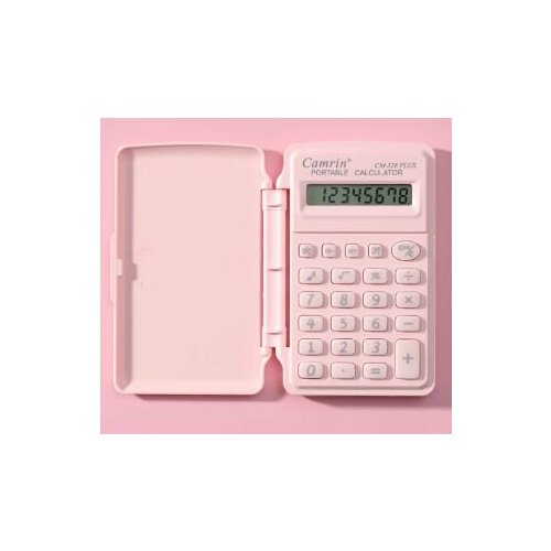 Калькулятор карманный 8-разрядный Camrin CM-328 розовый