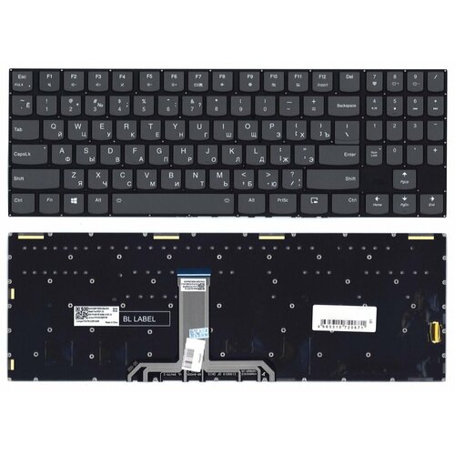 Клавиатура для ноутбука Lenovo Legion Y740-15ICHg черная с подсветкой