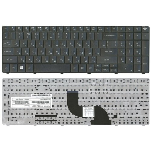 Клавиатура для ноутбука Packard Bell MP-09B23SU-4422 черная, версия 2