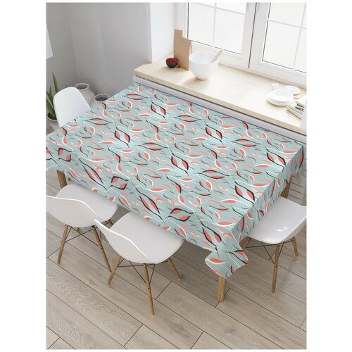 Скатерть прямоугольная JoyArty на кухонный стол "Пара журавлей" из оксфорда, 180x145 см