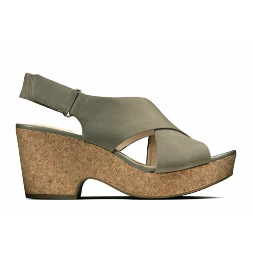Босоножки Clarks, размер 39 EU, зеленый