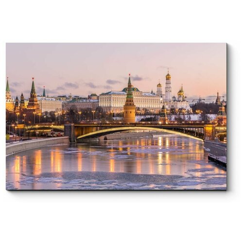 Модульная картина Зимнее утро в Москве50x33