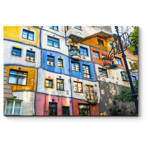 Модульная картина Красочные улочки Вены 60x40