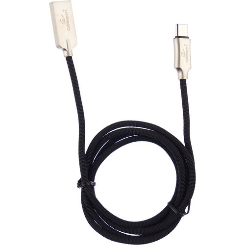 Кабель USB 2.0 Cablexpert CC-P-USBC02Bk-1M, AM/Type-C, серия Platinum, длина 1м, черный, нейлоновая оплетка, блистер