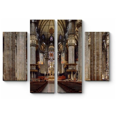 Модульная картина Внутри Миланского собора140x105