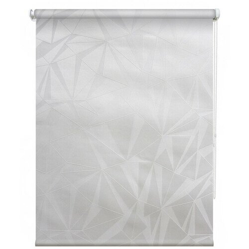 Рулонная штора «Грани», 72х175 см, цвет светло-серый