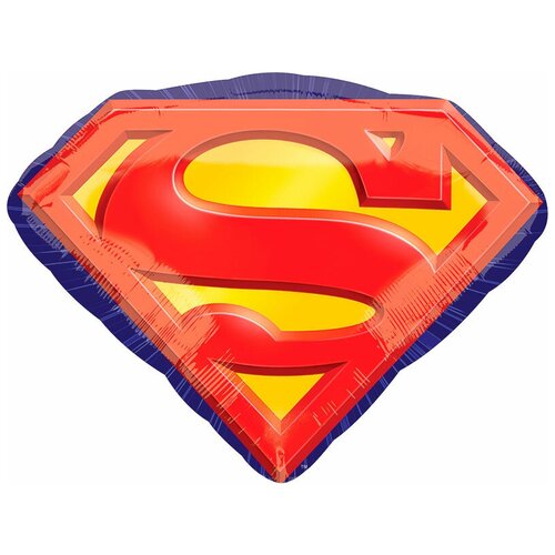 Шар-фигура, фольгированный, Супермен эмблема, 66 Х 50 см