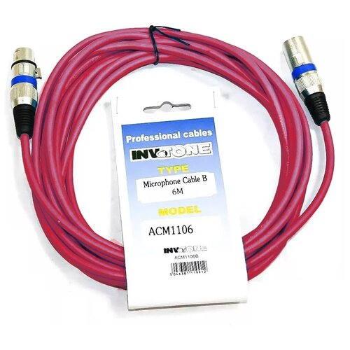 Invotone ACM1110R Микрофонный кабель, XLR — XLR длина 10 м (красный)