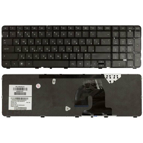 Клавиатура для ноутбука HP Pavilion dv7-4166ef черная c рамкой