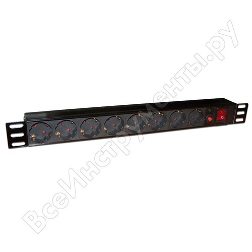 TWT Блок розеток 19 8 шт. Schuko, 10A 250V, без шнура питания PDU19-10A8P