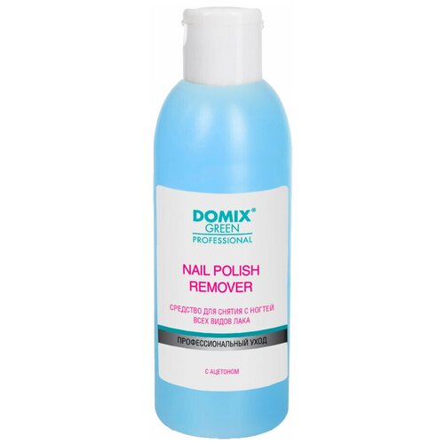 Domix Green Professional Nail Polish Remover With Aceton Средство для снятия всех видов лака с ацетоном 200 мл