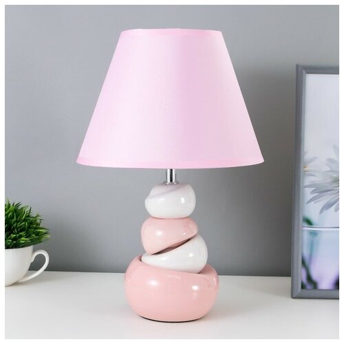 Настольная лампа 16870/1 E14 40Вт бело-розовый 23х23х35 см
