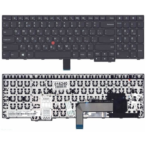 Клавиатура для ноутбука Lenovo 00HN000 черная с черной рамкой и TrackPoint