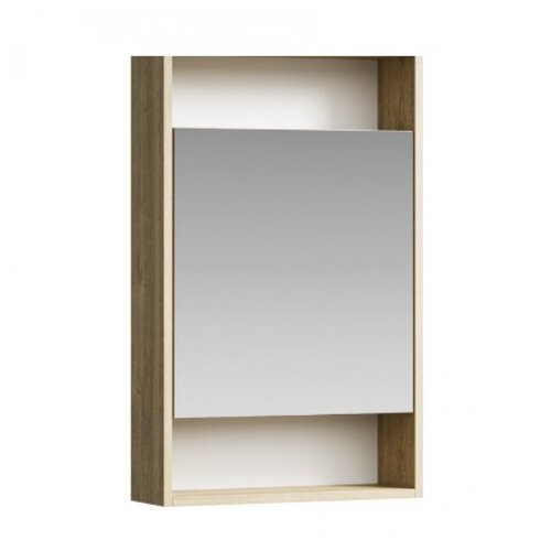 Шкаф-зеркало для ванной Aqwella Сити, (ШхГхВ): 60х15х80 см, дуб балтийский