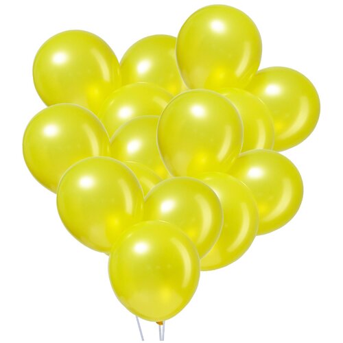 Набор воздушных шаров Leti металл, 12" 100шт, желтый, 100 шт.
