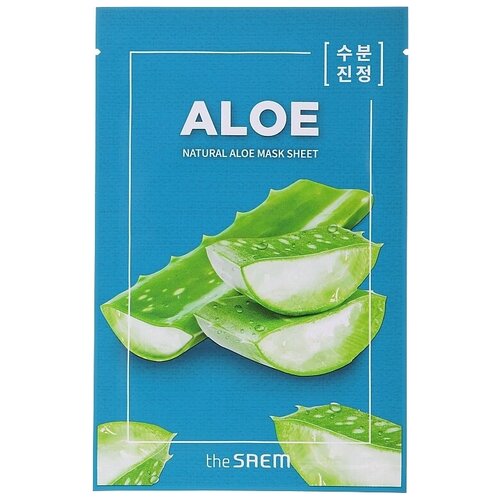 THE SAEM Маска тканевая с экстрактом алое вера Natural Aloe Mask Sheet 21мл