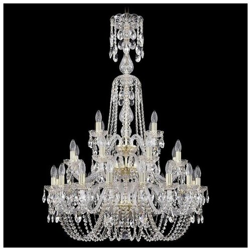 Люстра Bohemia Ivele Crystal 1402/16+8+4/300/XL-123/3d/G, E14, 1120 Вт, кол-во ламп: 28 шт., цвет: бесцветный