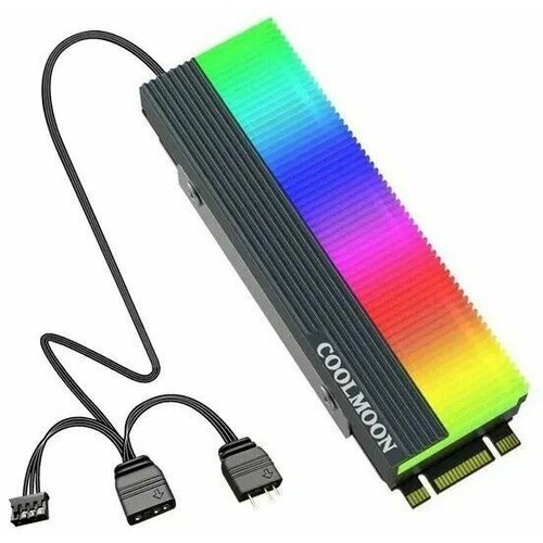 Радиатор для SSD M.2 2280 Coolmoon CM-M2 M2 ARGB 3-pin 5V-D-G