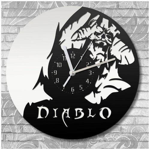 Настенные часы деревянные бесшумные игры диабло diablo - 519