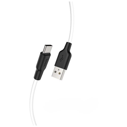 Кабель USB Hoco X21 Plus Silicon Type-C, 2м, черный с белым