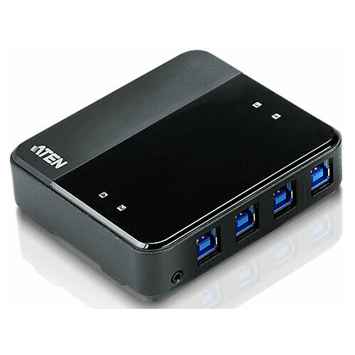 Переключатель Aten US434-AT USB, 4 ПК> 4 устройства, 4 USB B-тип > 4 USB A-тип, Male > Female, со шнурами A-B 2х1.2м.+2х ATEN US434