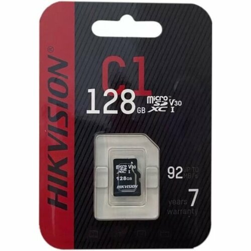 Карта памяти Hikvision microSDXC 128Gb Class 10 UHS-I U1 + ADP (92/40 Mb/s)