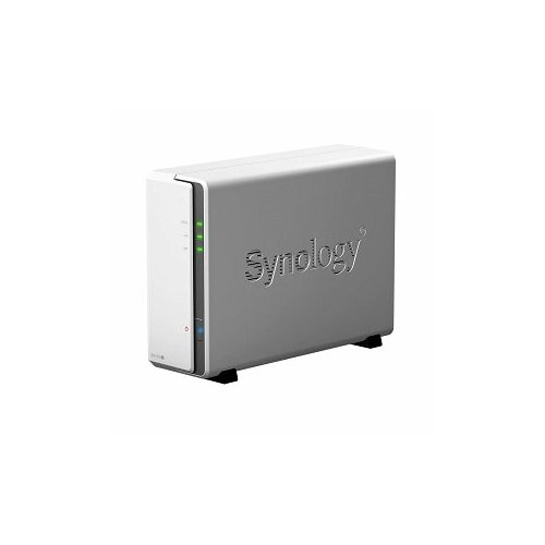 Synology DS120j Сетевое хранилище DC 800MhzCPU/ 512Mb/ up to 1HDDs/ SATA(3,5')/ 2xUSB2.0/ 1GigEth/ iSCSI/ 2xIPcam (up to 5)/ 1xPS/ 2YW"