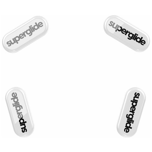 Стеклянные глайды (ножки) для мыши Superglide для Logitech G304/305, белый