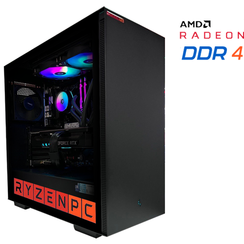 Настольный компьютер RyzenPC HOME 83501198 (AMD Ryzen 7 5700X 3.4 ГГц, AMD B550, 16 DDR4, SSD: 1000 Гб, HDD: 1000 Гб, AMD Radeon RX 6500 XT 4 Гб, WI-FI, Без привода, 600 Вт, DeepCool CH510, ОС не установлена)