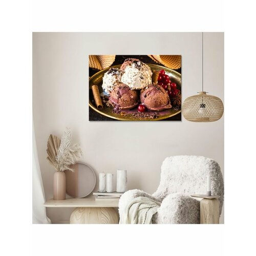 Картина на холсте с подрамником мороженое с корицей 40х60