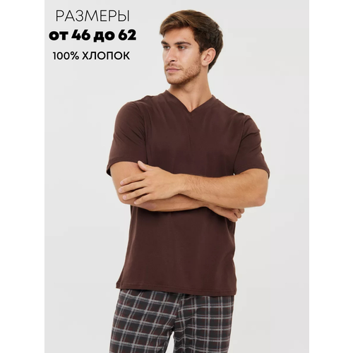 Пижама  IHOMELUX, размер 48, коричневый