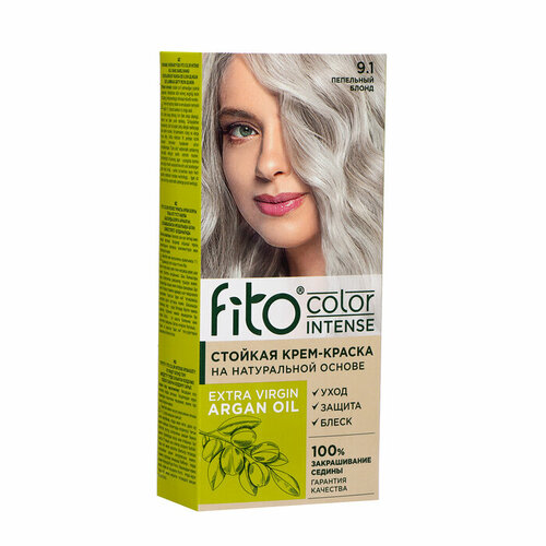 Стойкая крем-краска для волос Fito color intense тон 9.1 пепельный блонд, 115 мл (комплект из 8 шт)