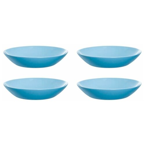 Тарелка суповая, глубокая 20см Luminarc Lillie Light Blue, набор 4 шт.