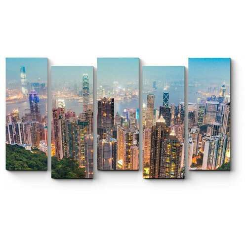 Модульная картина Панорама Гонконга 190x110