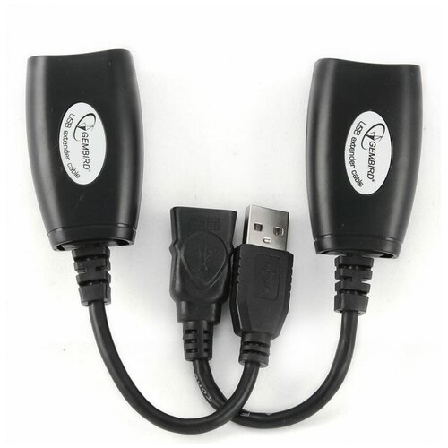 Удлинитель USB 2.0 по витой паре Cablexpert UAE-30M USB AM-AF/RJ45Fx2