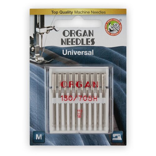 Игла/иглы Organ Universal 10/110, серебристый, 10 шт.