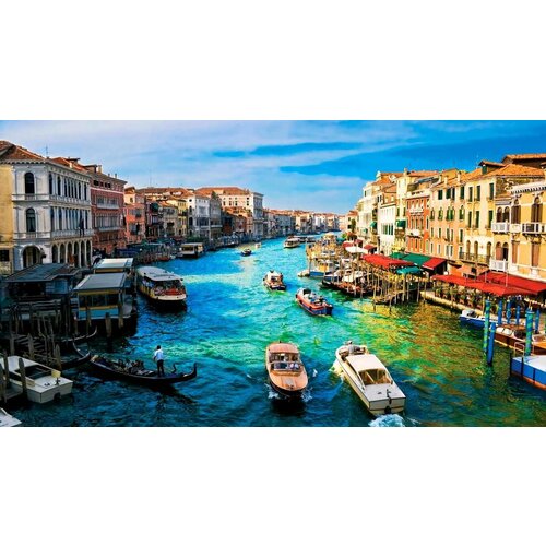 Картина на холсте 110x60 LinxOne "Venice гондола канал город" интерьерная для дома / на стену / на кухню / с подрамником