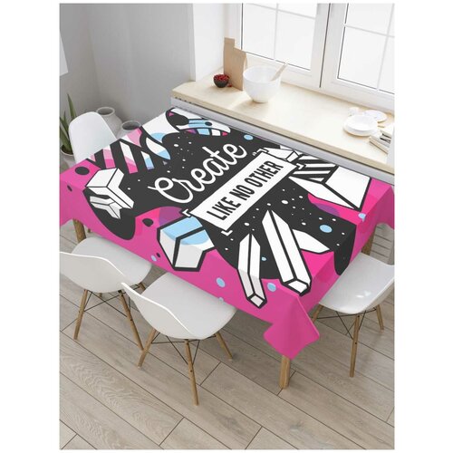Скатерть прямоугольная JoyArty на кухонный стол "Как никто другой" из оксфорда, 120x145 см