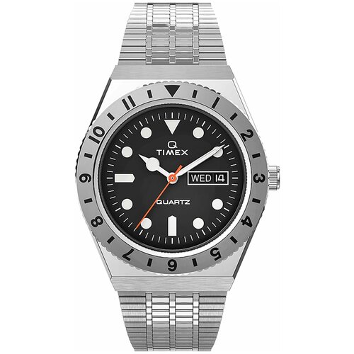 Наручные часы TIMEX Q Timex Reissue TW2V00100, серебряный, черный