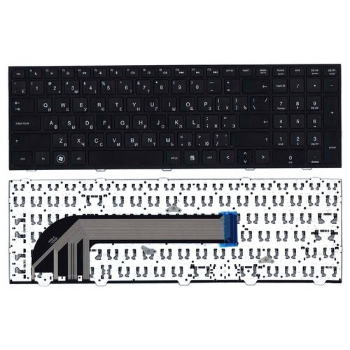 Клавиатура для ноутбука HP ProBook 4740s черная с рамкой