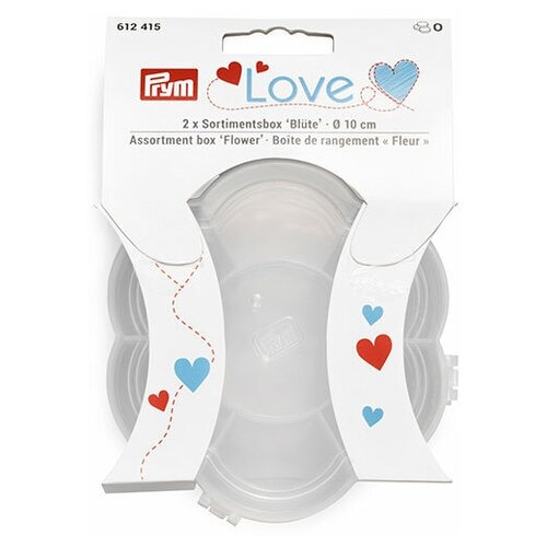 Серия Prym Love - Бокс для хранения Цветок, диаметр 10см, пластик, прозрачный, Prym, 612415