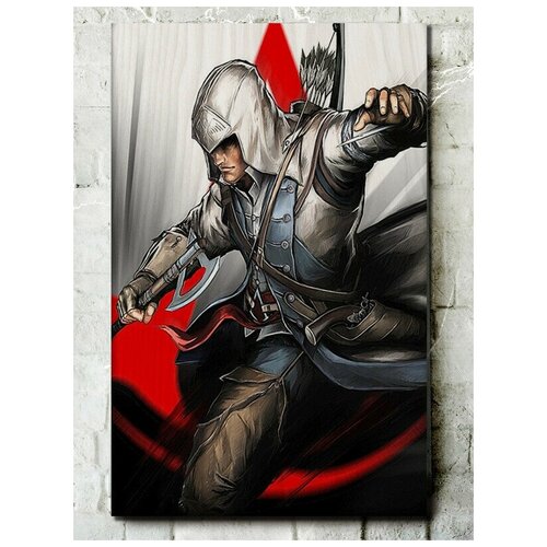 Картина интерьерная на дереве игра Assassin's creed 3 (PS, Xbox, PC, Switch) - 9736