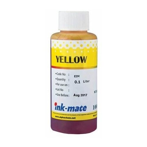Чернила ink-mate EIM-801Y для EPSON T6734 L800/L805/L850/L1800 (100мл, yellow, Dye)