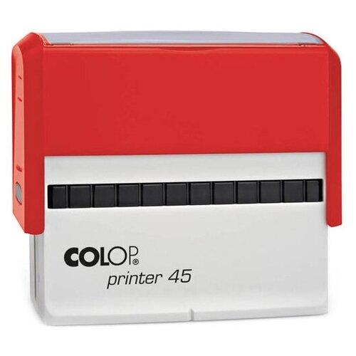 Оснастка Colop Printer 45 для печати, штампа, факсимиле. Поле: 82х25 мм. Корпус: красный.