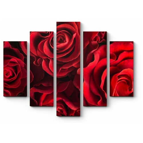 Модульная картина Бархатные розы145x116