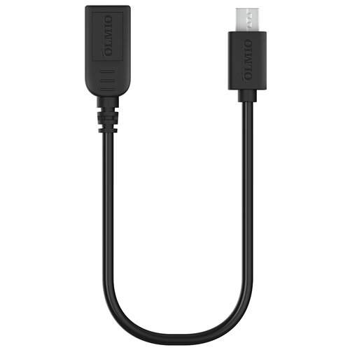 Кабель OLMIO USB 2.0 - microUSB (On-The-Go), 0.15 м, 1 шт., черный