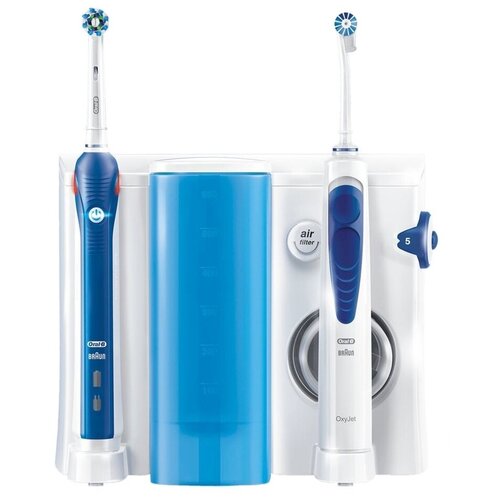 Зубной центр Oral-B OxyJet Cleaning System + PRO 2000 Toothbrush, белый/синий/голубой