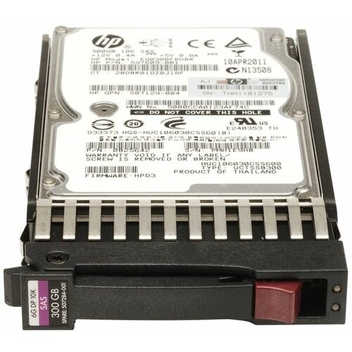 507129-004 HP 300GB 6G SAS 10K 2.5" SFF Dual Port Hard Drive
